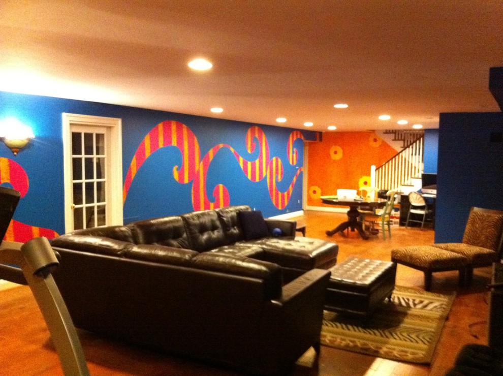 Finished basement - Contemporary - Basement - Philadelphia - by Lillian ...