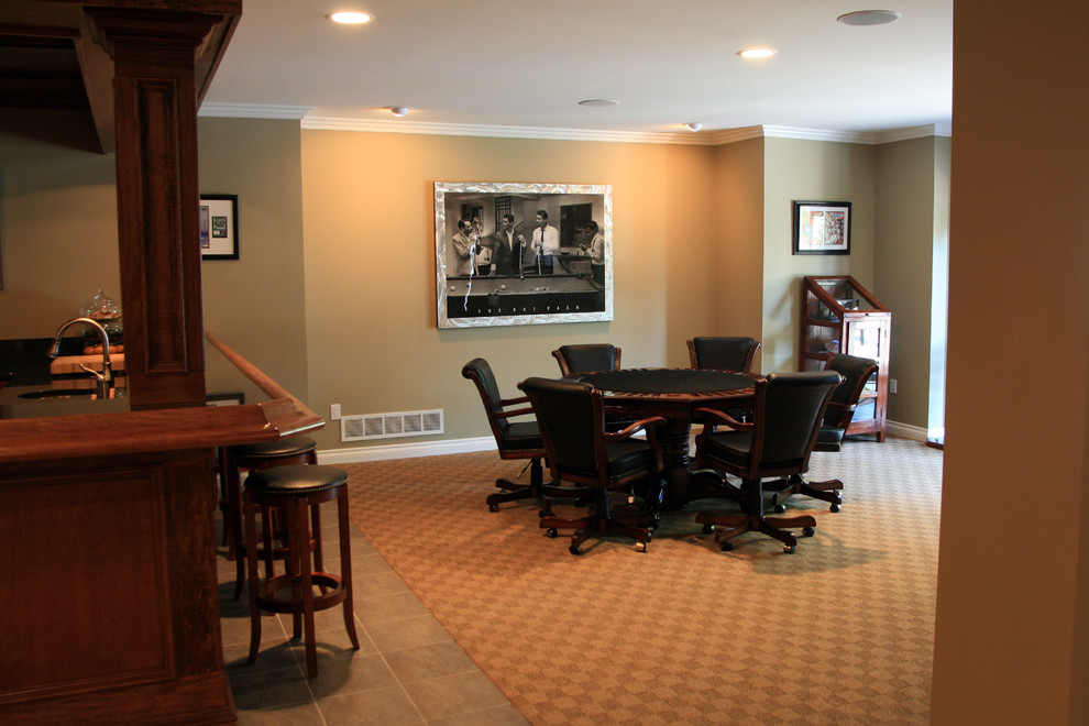 Finished Basement Rochester, MI - Traditional - Basement - Detroit - by ...