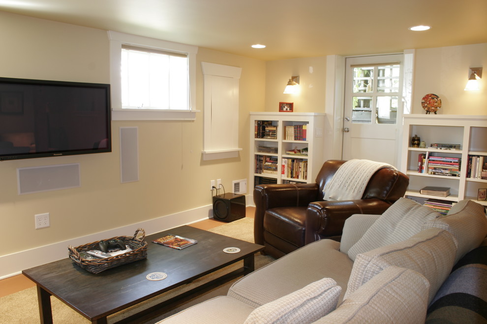 Finished Basement - Traditional - Basement - Seattle - by Sortun-Vos ...
