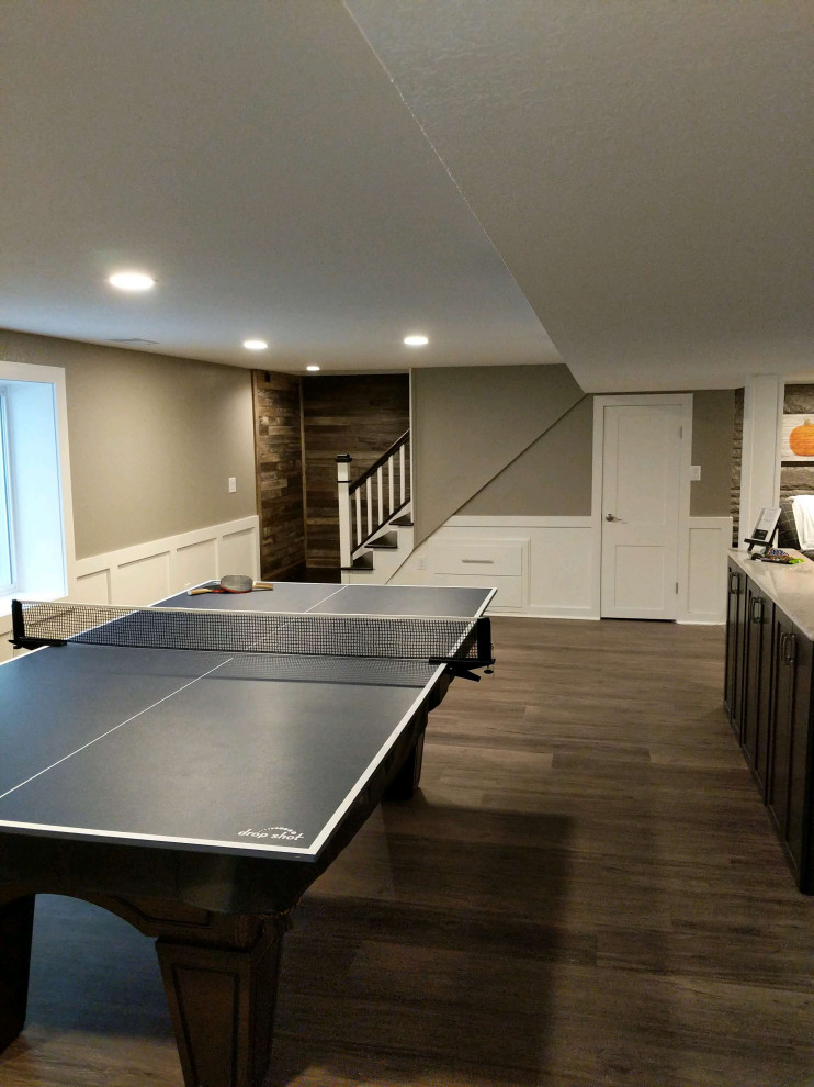 Finished Basement - Theisen - Craftsman - Basement - Detroit - by ...