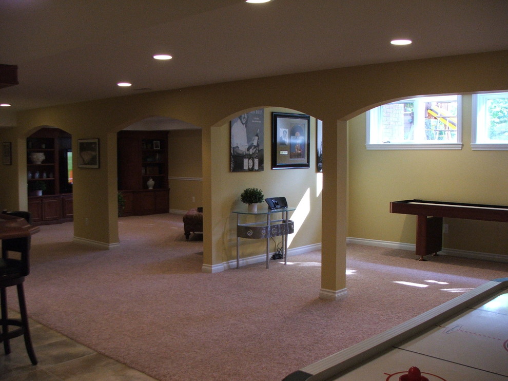 Finished Basement Utica - Traditional - Basement - Detroit - by ...