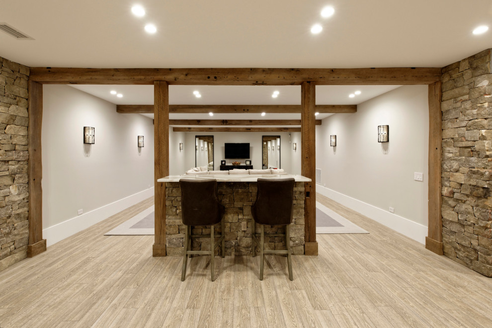 Finished Basement with Wet Bar - Basement - DC Metro - by Metro ...