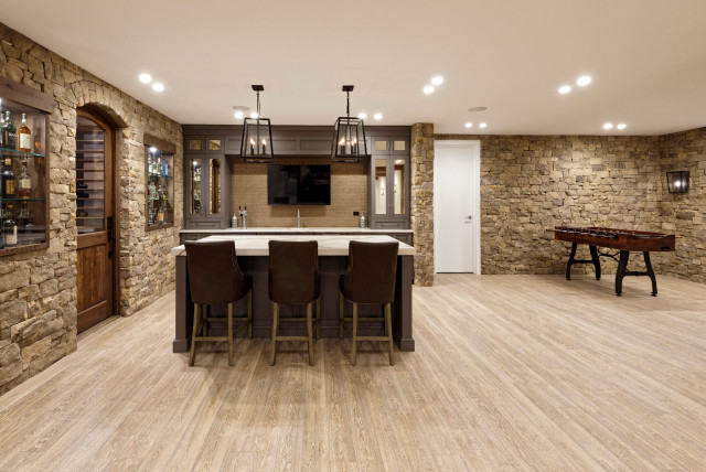 Finished Basement with Wet Bar - Basement - DC Metro - by Metro ...