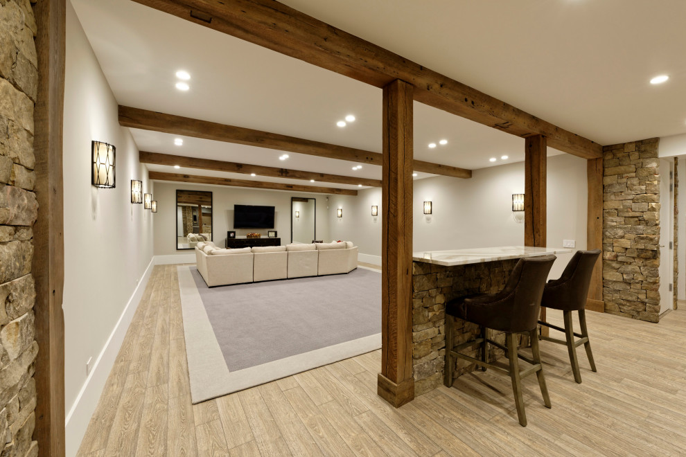 Finished Basement with Wet Bar - Basement - DC Metro - by Metro ...