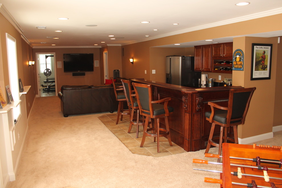 Finished Basements: Blue Moon Construction - Traditional - Basement ...