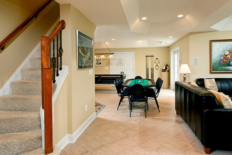 Finished Basements: Blue Moon Construction - Traditional - Basement ...