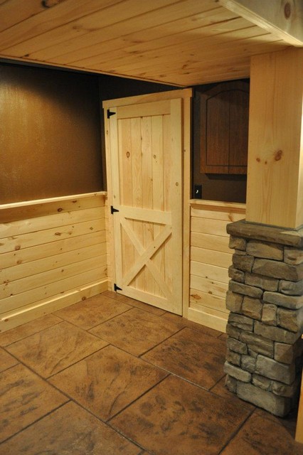 Finished Basements - Rustic - Basement - Philadelphia - by Eppinette ...
