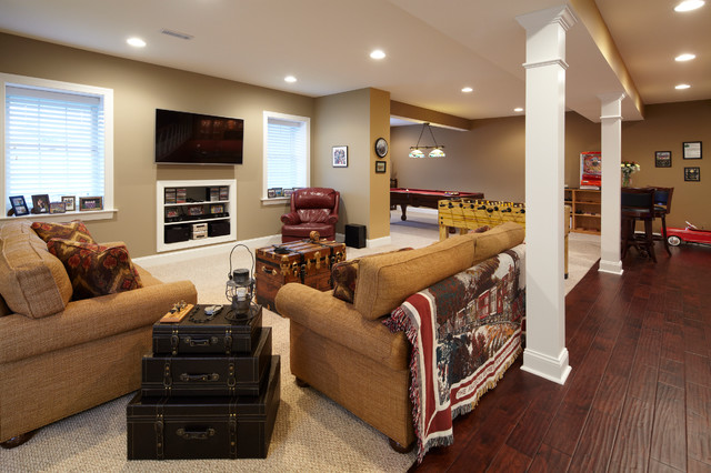 Finished Basements - Traditional - Basement - Philadelphia - by ...