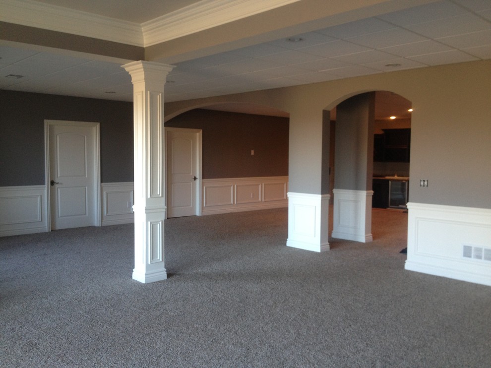 Finished Basements - Traditional - Basement - Detroit - by Majestic ...