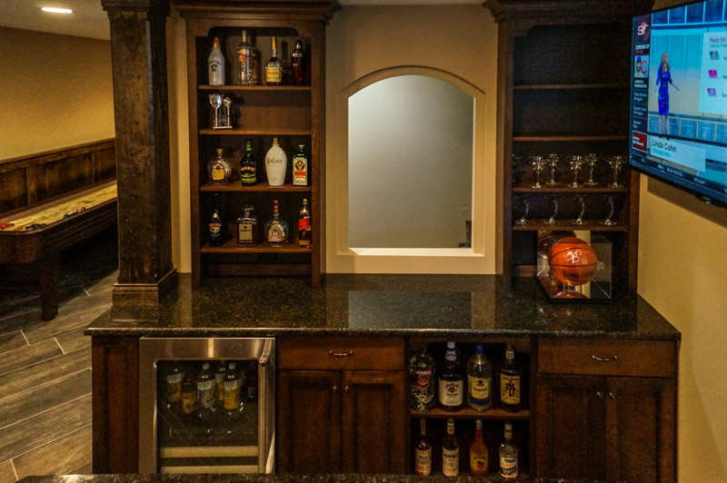 Finished Luxury Basement In Naperville - Rustic - Basement - Chicago ...