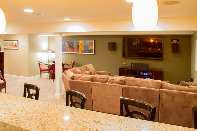 From Raw to Remarkable - Traditional - Basement - Chicago - by LaMantia Design and Remodeling ...