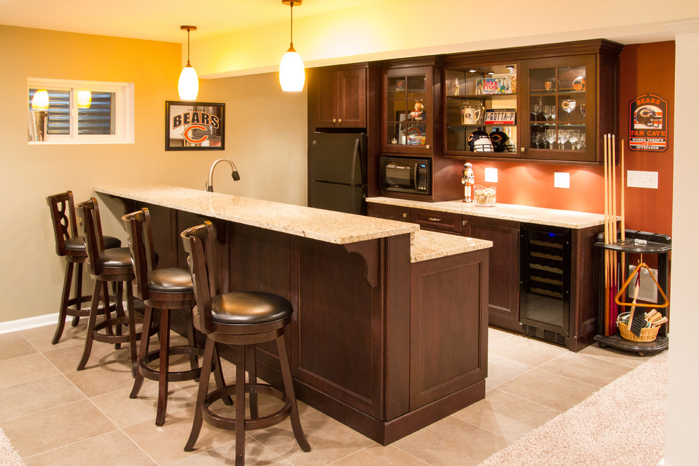 From Raw to Remarkable - Traditional - Home Bar - Chicago - by LaMantia ...