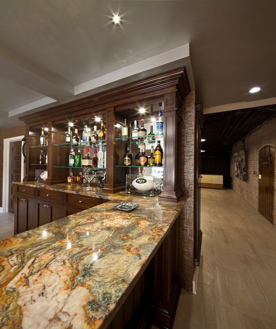 Front Leather bar - Modern - Basement - New York - by WL Kitchen & Home ...