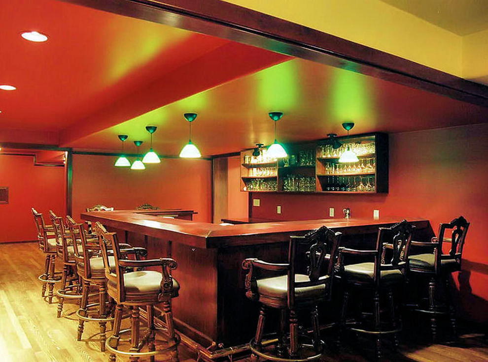 German Bar Basement - Traditional - Basement - Milwaukee - by Signature ...