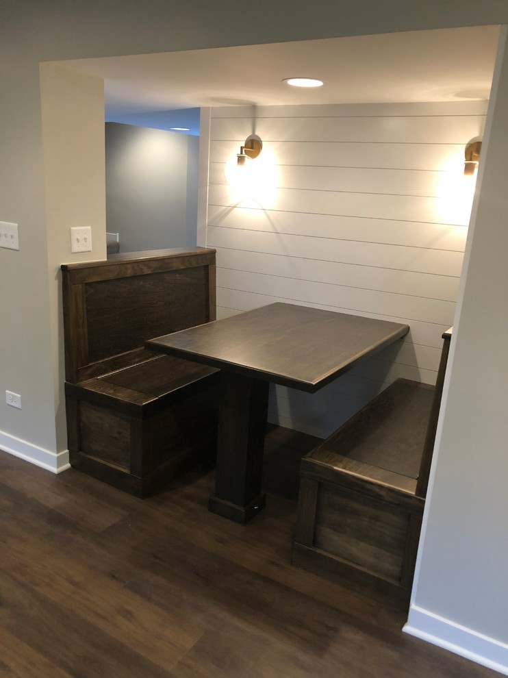 Glen Ellyn Basement Booth - Farmhouse - Basement - Chicago - by ...
