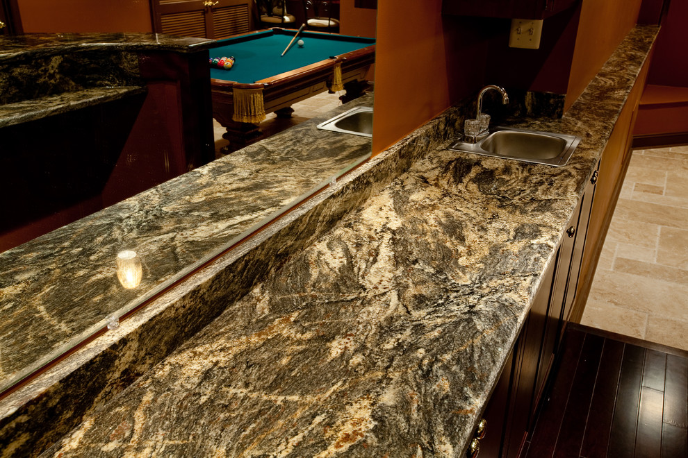 Golden Thunder Granite - Traditional - Basement - DC Metro - by Granite ...