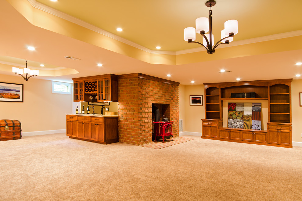 Grand Basement Remodel - Traditional - Basement - Richmond - by Lane ...