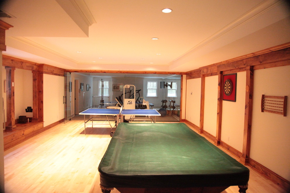 Gym/Game room - Contemporary - Basement - New York - by Halcyon Design ...