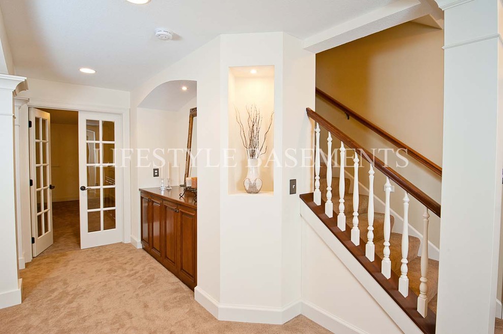 Hallway - Traditional - Basement - Minneapolis - by Lifestyle Basements ...