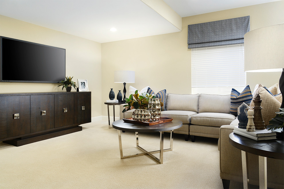 Hemingway model home in Colorado - Contemporary - Basement - Denver ...