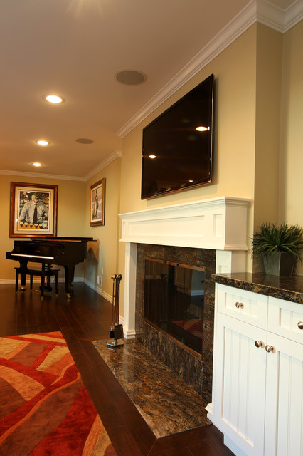 Hermosa Beach Basement Remodel with Bar Area - Traditional - Basement ...