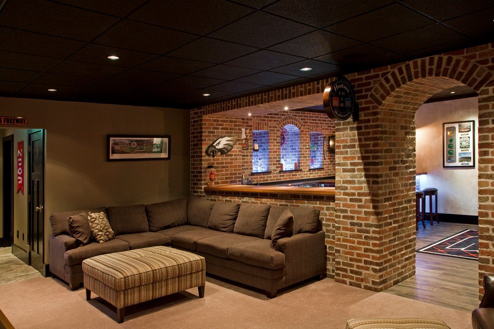 Hilltown Basement Renovation - Traditional - Basement - Philadelphia ...
