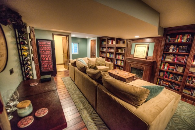 Home Library - Traditional - Basement - Chicago - by Create Remodeling ...