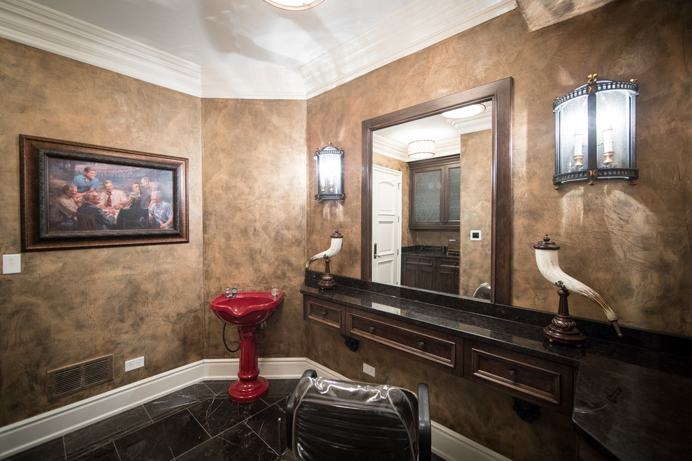 Home Salon - Traditional - Basement - Chicago - by Linly Designs | Houzz
