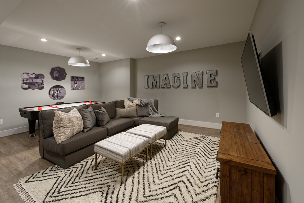 Industrial Chic Sports Enthusiast's Basement - Industrial - Basement - DC Metro - by c|s DESIGN ...