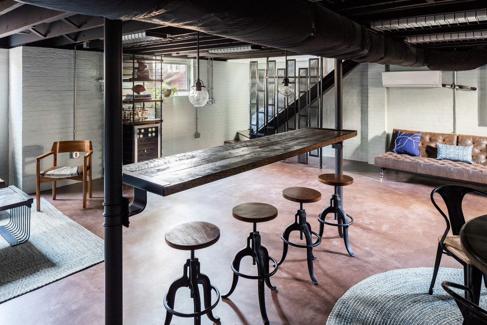 Industrial Deco Lounge - Industrial - Basement - Raleigh - by Calico ...