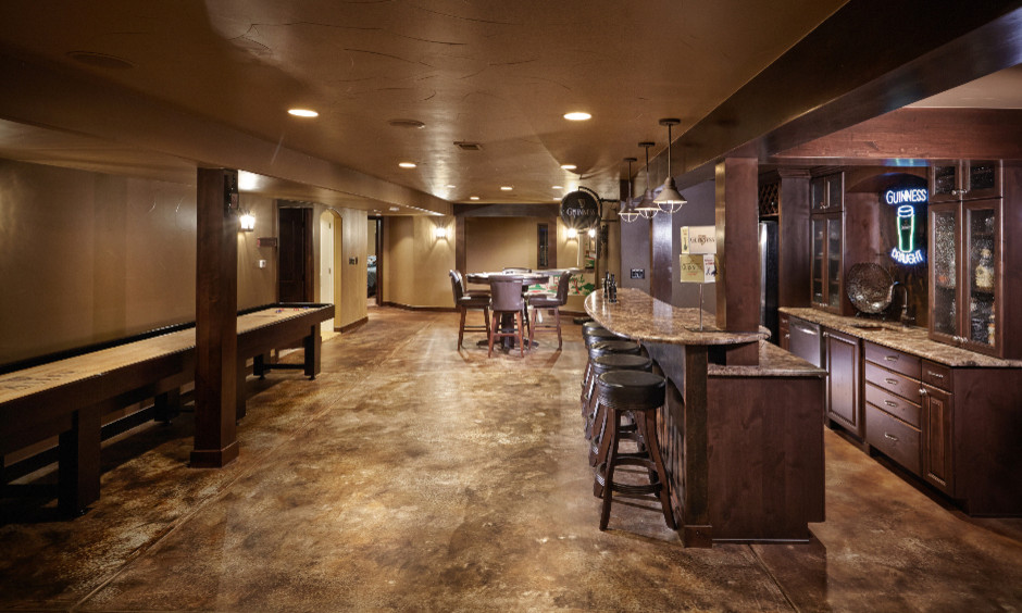 Irish Pub Basement Finish - Traditional - Basement - Denver - by ...