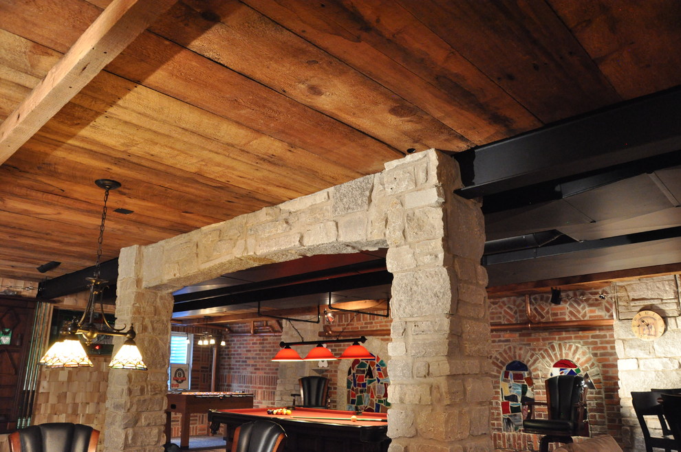 Irish Pub Man Cave - Traditional - Basement - Chicago - by Reclaimed ...