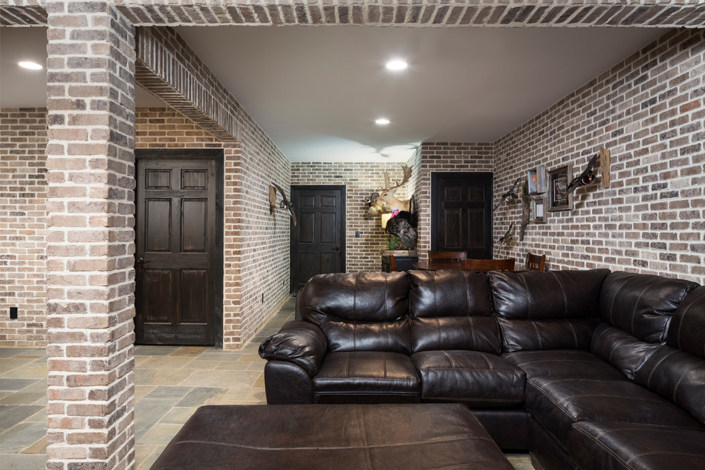 Ironworks Thin Brick Basement - Georgia - Rustic - Basement - Other ...