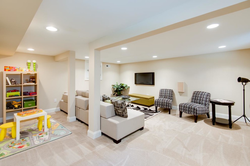 IRVINGTON HISTORIC RENOVATION - AFTER - Traditional - Basement ...