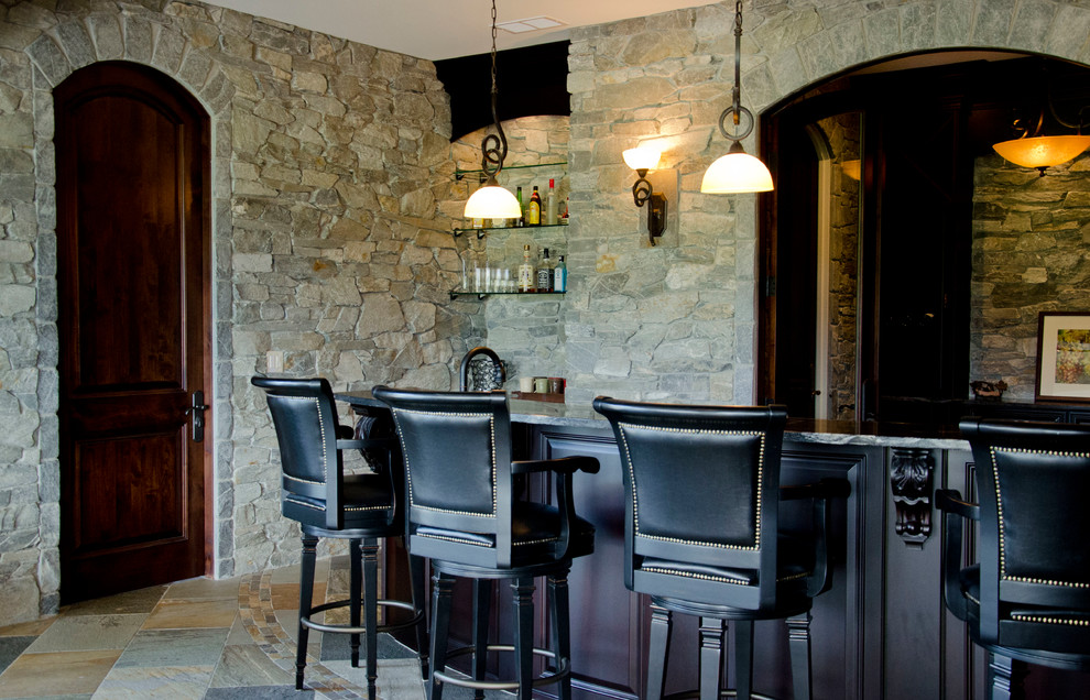 K2 Stone Show Home - Traditional - Home Bar - Vancouver - by K2 Stone ...