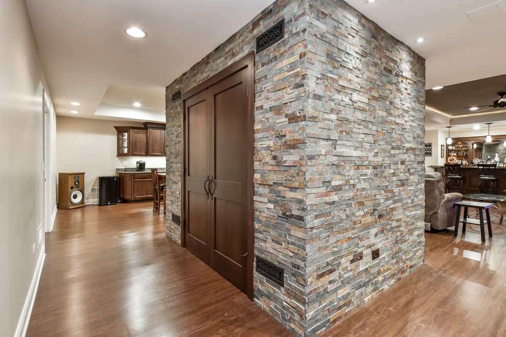 Kelli & Brian's Basement` - Contemporary - Basement - Chicago - by ...