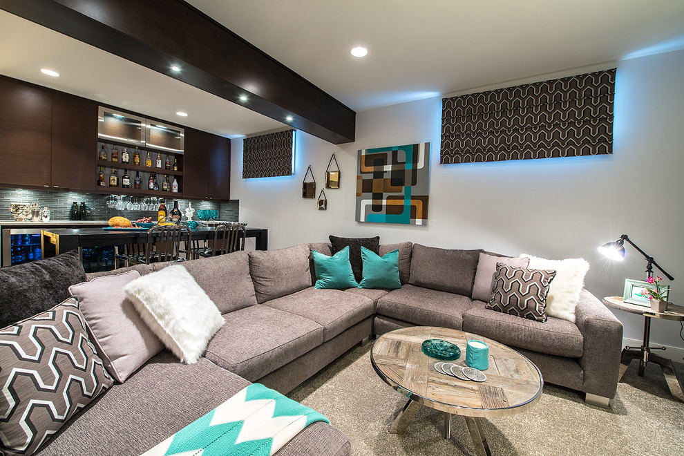 Keylor's Basement Development - Modern - Basement - Edmonton - by ...