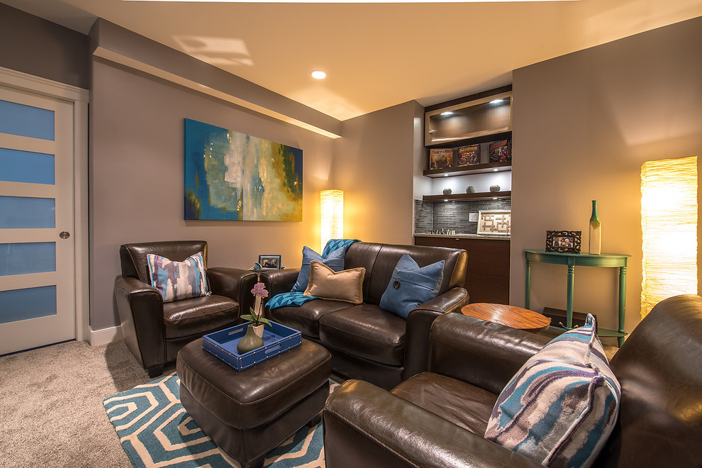 Keylor's Basement Development - Modern - Basement - Edmonton - by ...