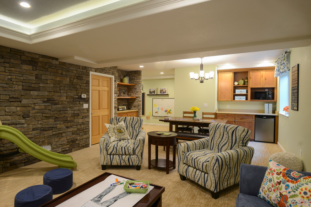 Kid Friendly Basement Remodel - Contemporary - Basement - Denver - by ...