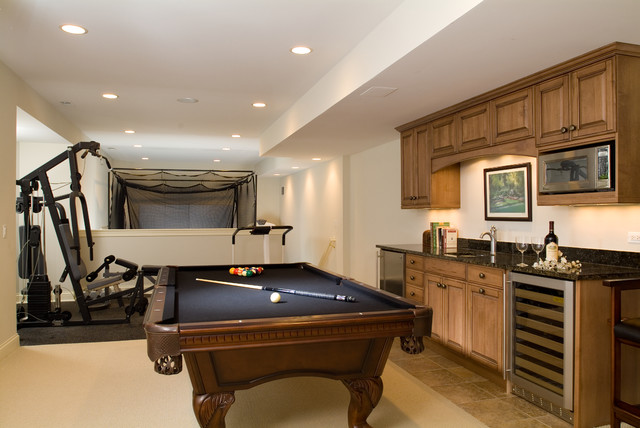 Lake Forest Finished Basement - Transitional - Basement - Chicago - by ...