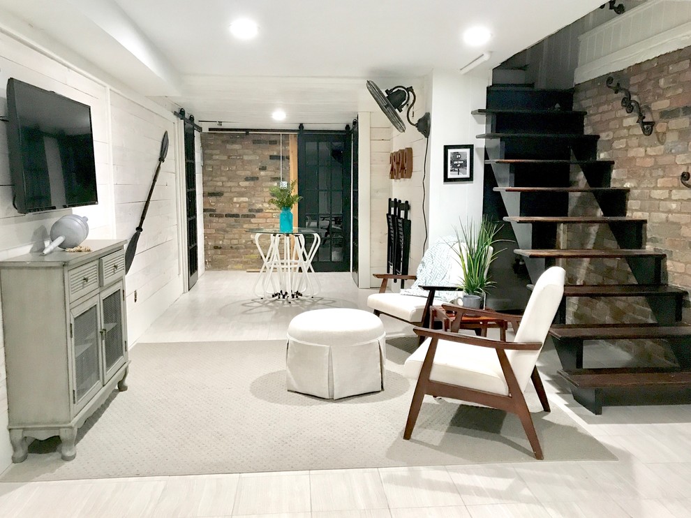 Lake Michigan Lake House - Basement - Chicago - by Schwarz Lewis Design ...