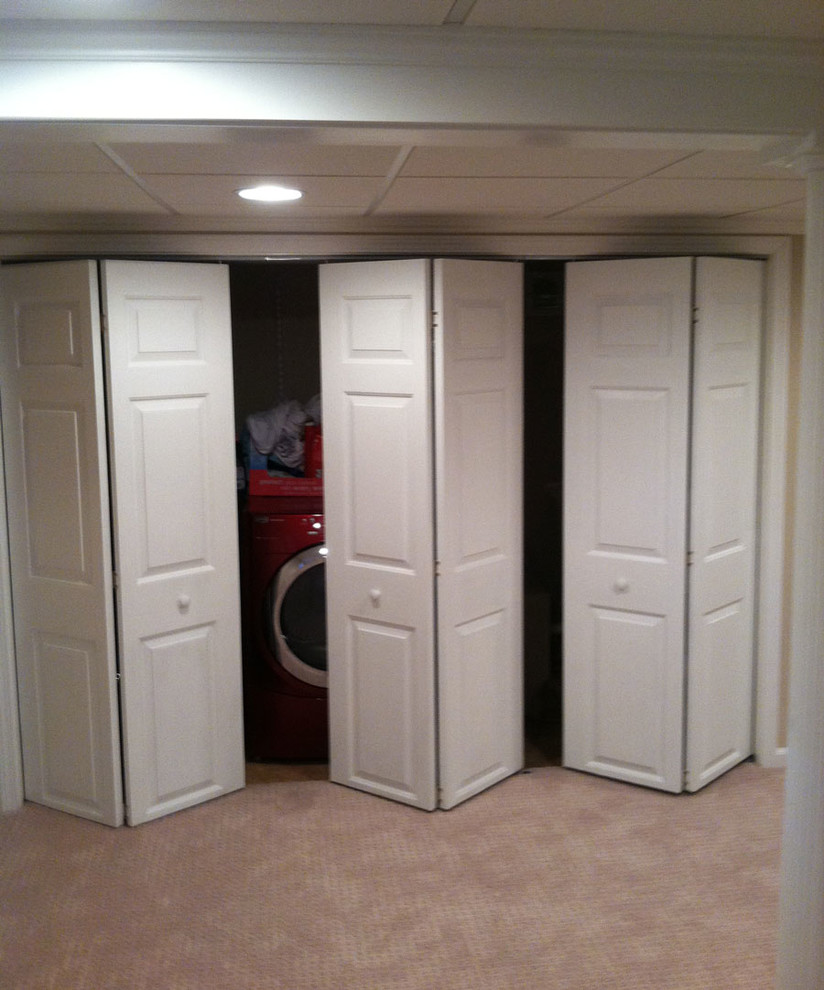 Laundry space in new basement - Contemporary - Basement - Boston - by ...