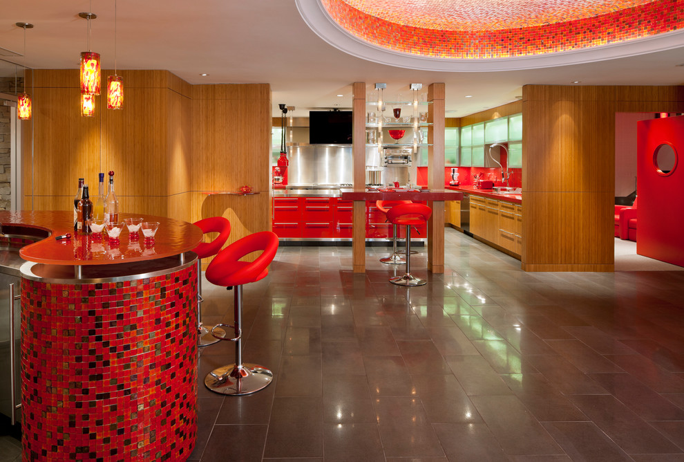 Laurel Woods basement - Modern - Basement - Boston - by LDa ...