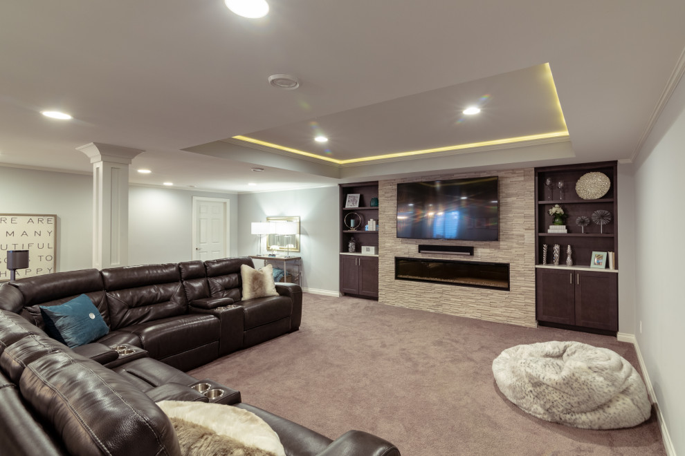 Libertyville Basement Remodel - Transitional - Basement - Chicago - by ...