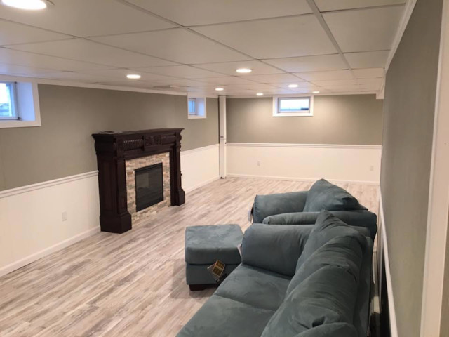 Light Transitional Basement - Basement - New York - by Bestway ...