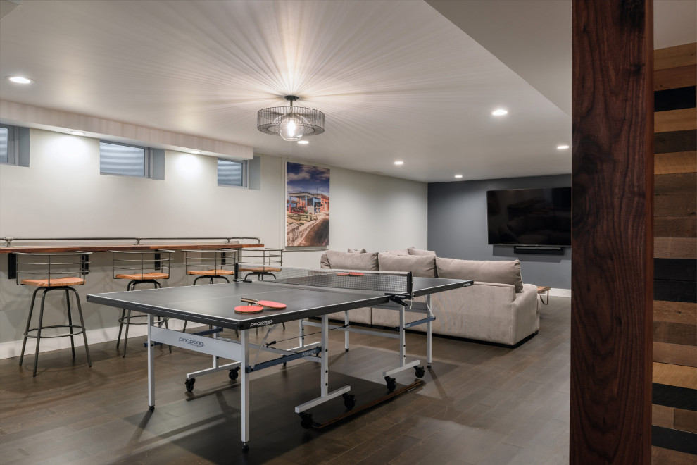 Log Cabin Ct. Basement - Basement - St Louis - by LU Design Build | Houzz
