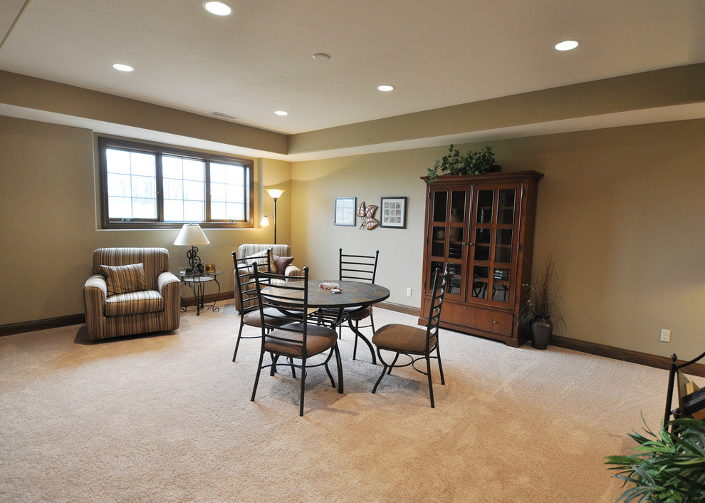 lounge area - Traditional - Basement - Milwaukee - by Victory Homes of ...