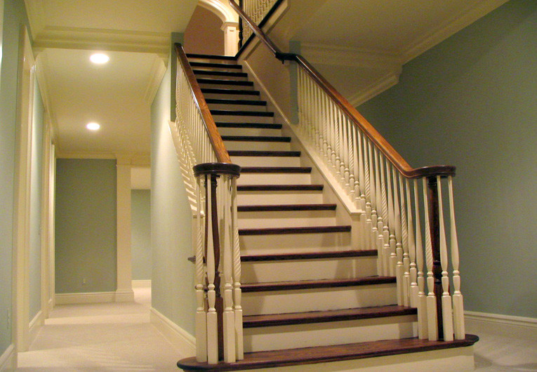 Lower Level Staircase Custom Build - Traditional - Basement - Detroit ...