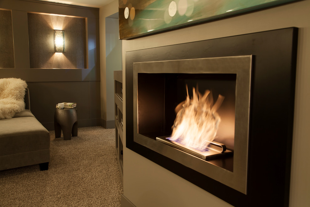 Luxury Basement Renovation - Contemporain - Sous-sol - Calgary - par ...