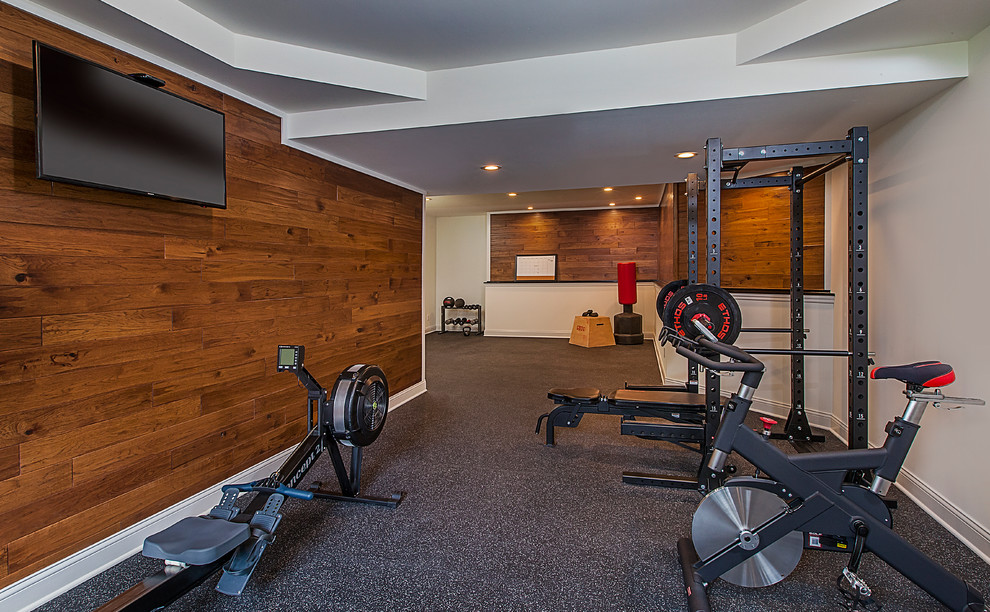 Luxury Finished Basement - Traditional - Basement - Detroit - by M.J ...